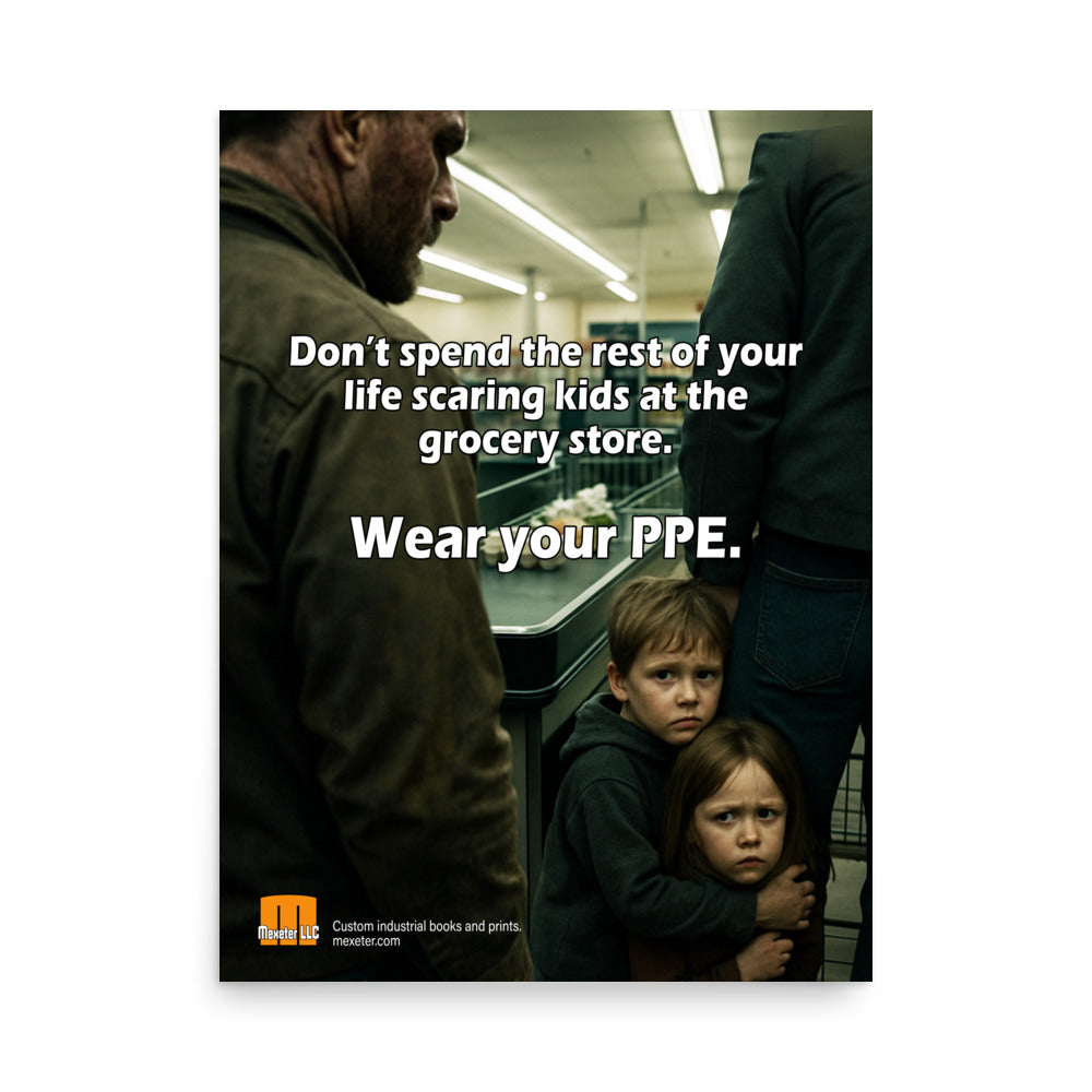 PPE Safety Poster – Dark Humor Workplace Safety | “Don’t Scare Kids at ...