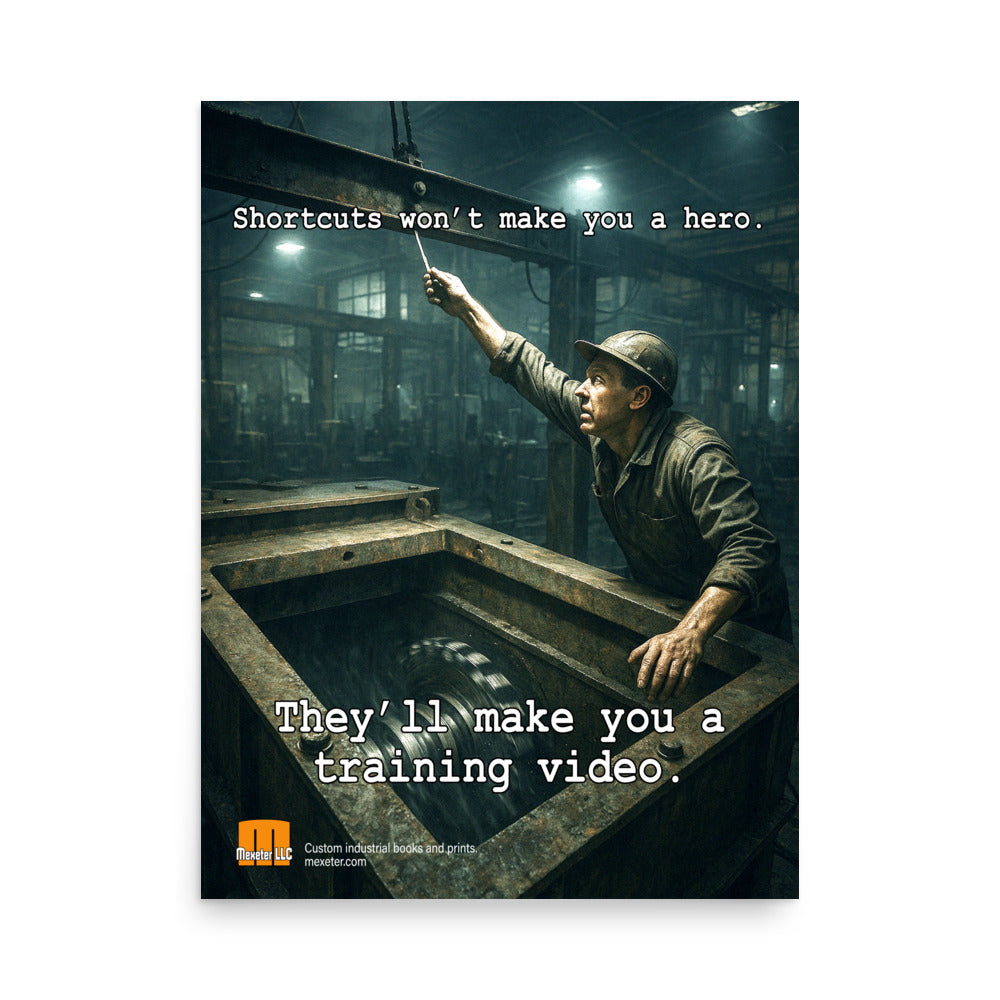 Maintenance Safety Poster – “Shortcuts Won’t Make You a Hero” | Dark H ...